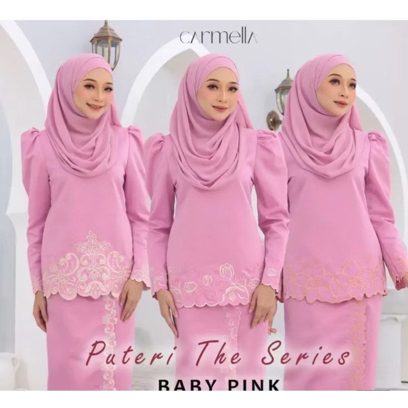 baju kurung puteri the series saiz xs new pink, Women's Fashion ...