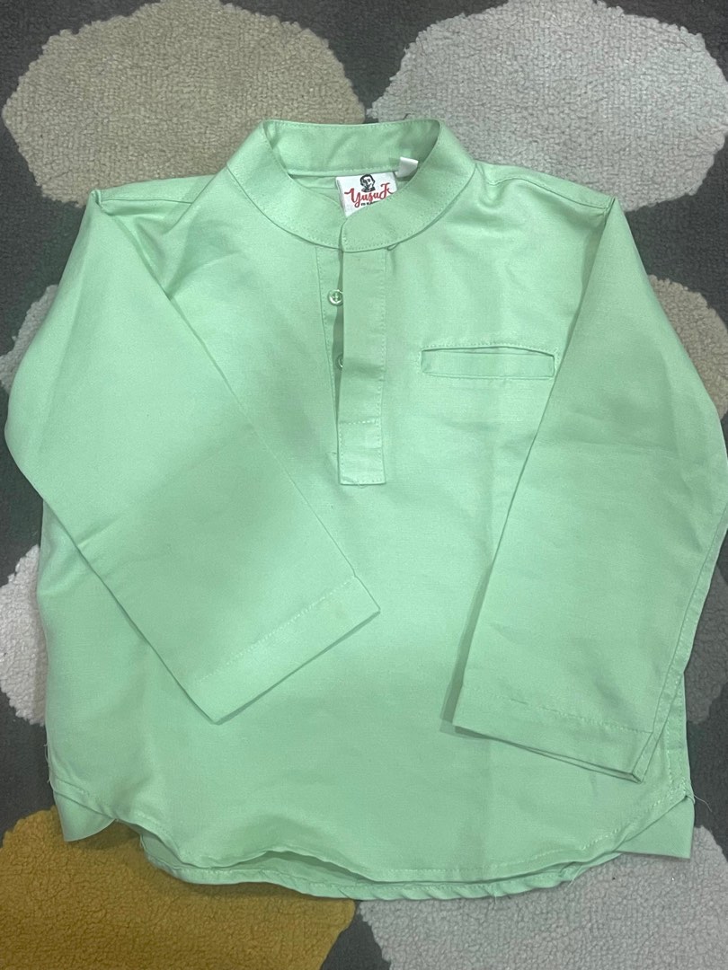 Baju Melayu Jakel (kids) Upin Ipin Mint Green, Babies & Kids, Babies ...