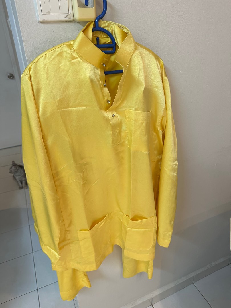Baju Melayu kuning Jakel X Aaron Aziz, Men's Fashion, Muslim Wear, Baju ...
