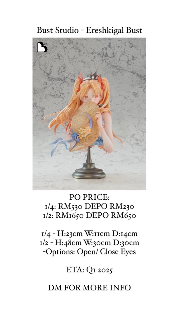 Bust Studio - Ereshkigal Bust, Hobbies & Toys, Toys & Games on Carousell