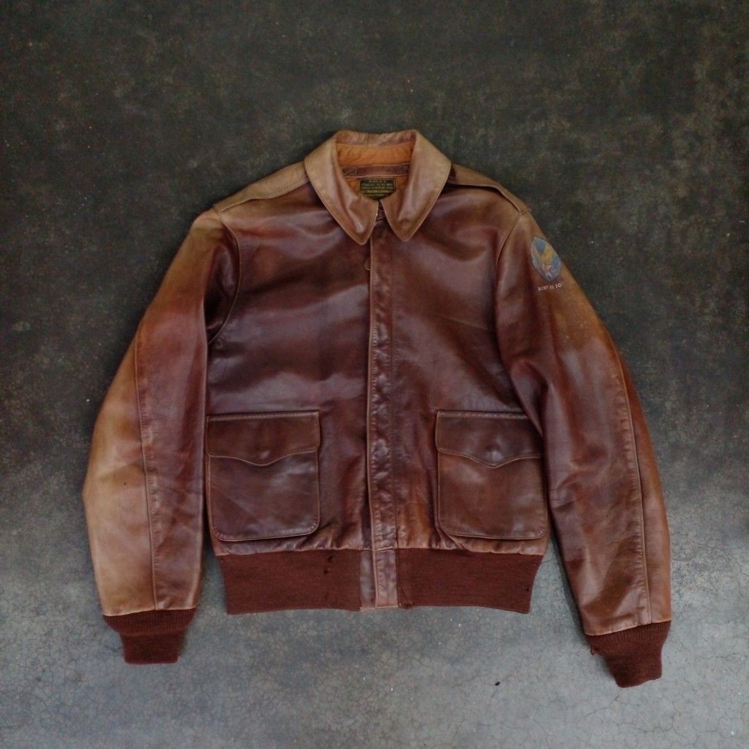 BUZZ RICKSON A2 US ARMY HORSEHIDE JACKET WITH DOUBLE RL RRL PATINA, Men ...
