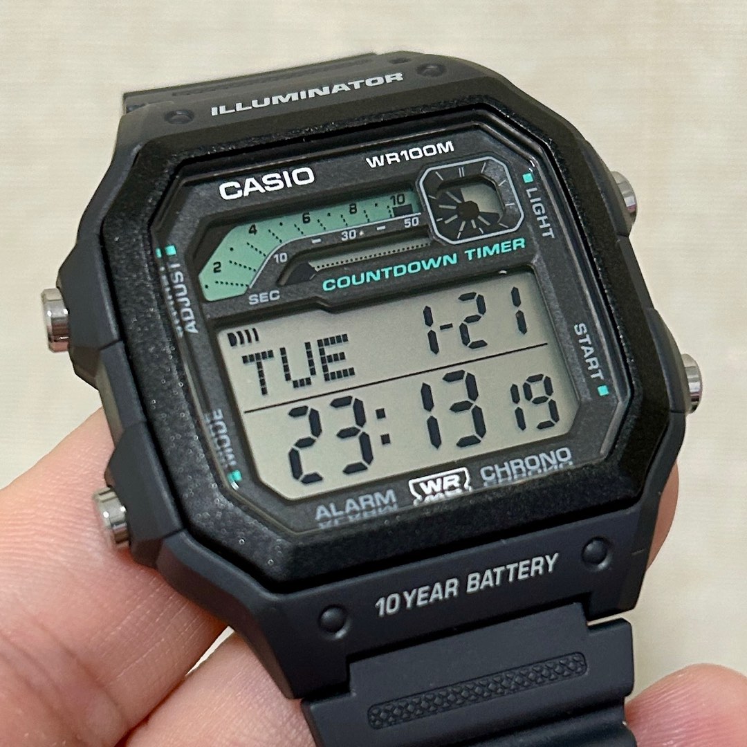 Casio digital watch WS-1600H, Men's Fashion, Watches & Accessories ...