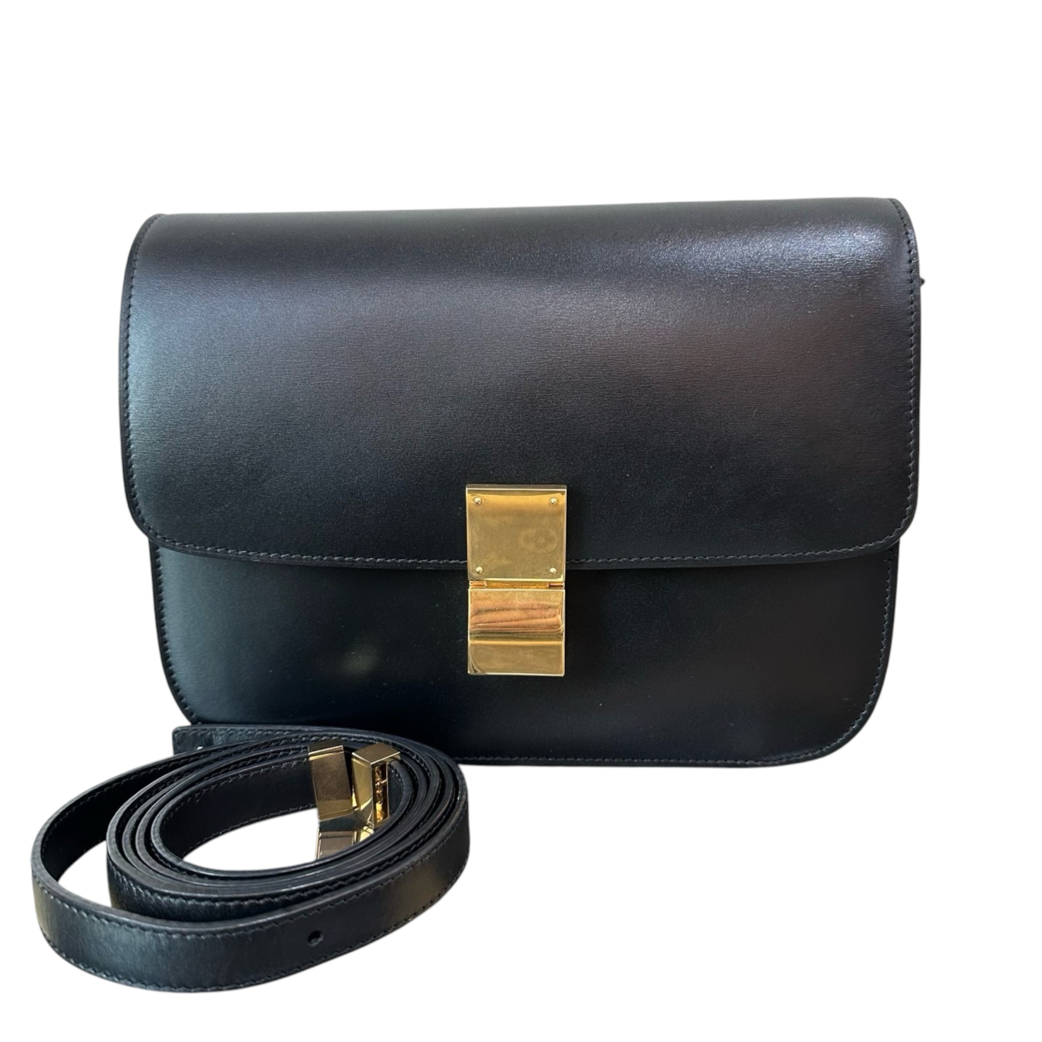 Celine Medium Box Bag in Black GHW, Luxury, Bags & Wallets on Carousell
