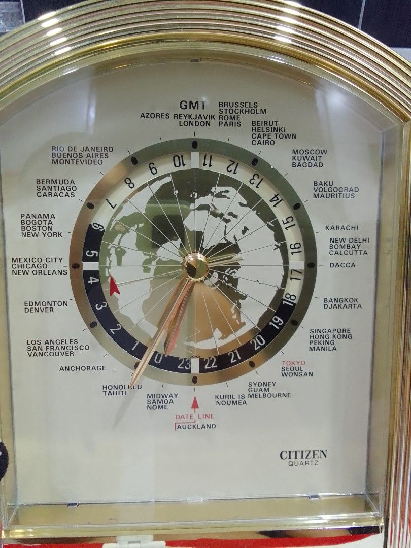 Citizen World Time Desk Table Quartz Clock Ref.: 8RW310, Furniture ...