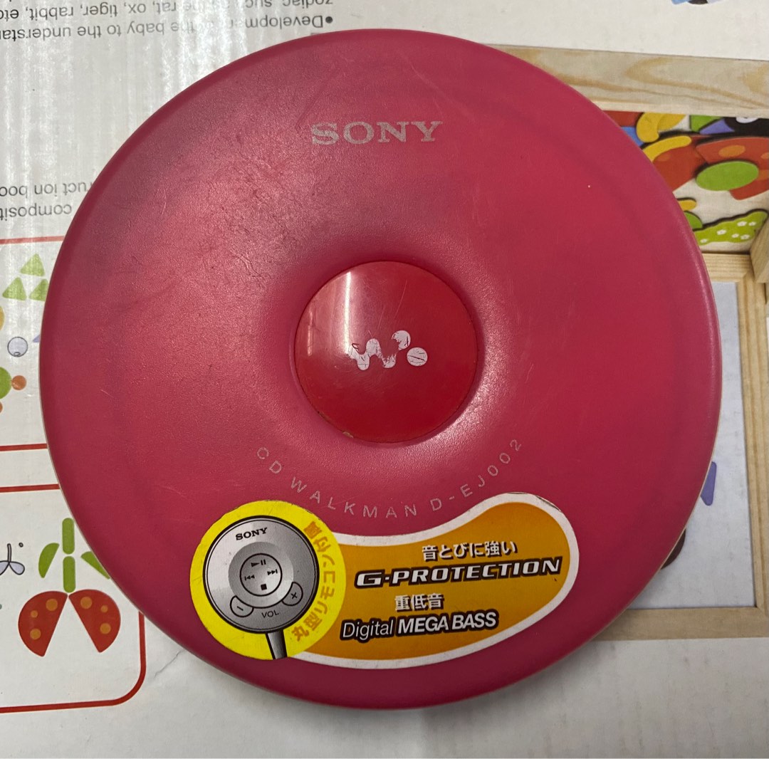 DEFECTIVE SONY Walkman Portable CD Player D-EJ002 PINK Discman - Not ...