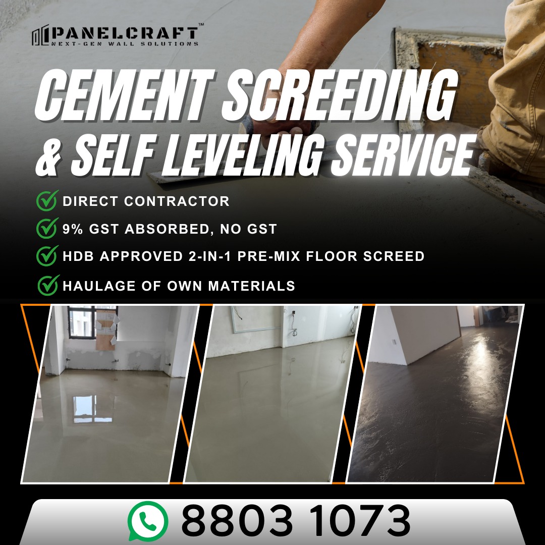 Direct Contractor Cement Screeding & Self Levelling HDB BTO Cements ...