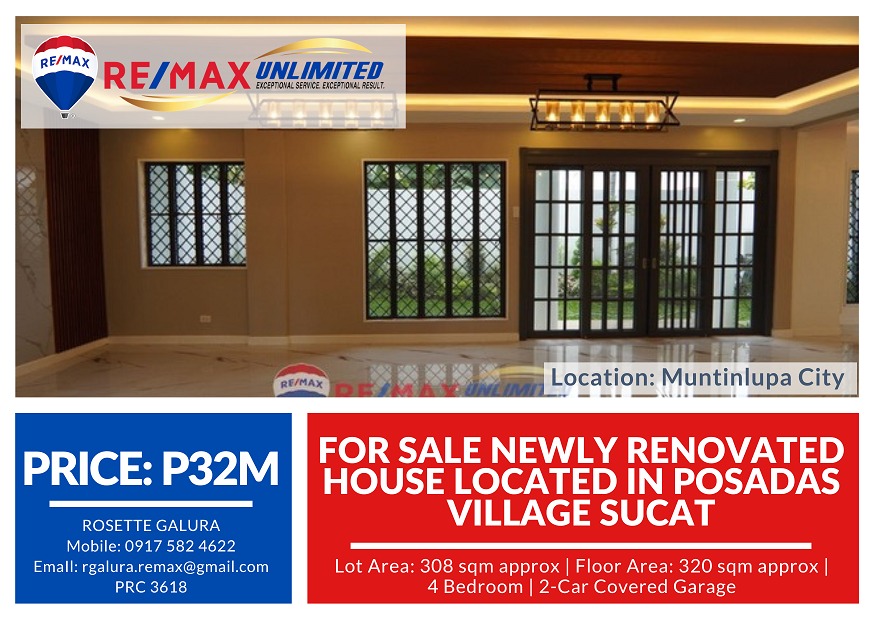 For Sale Newly Renovated House located in Posadas Village Sucat ...