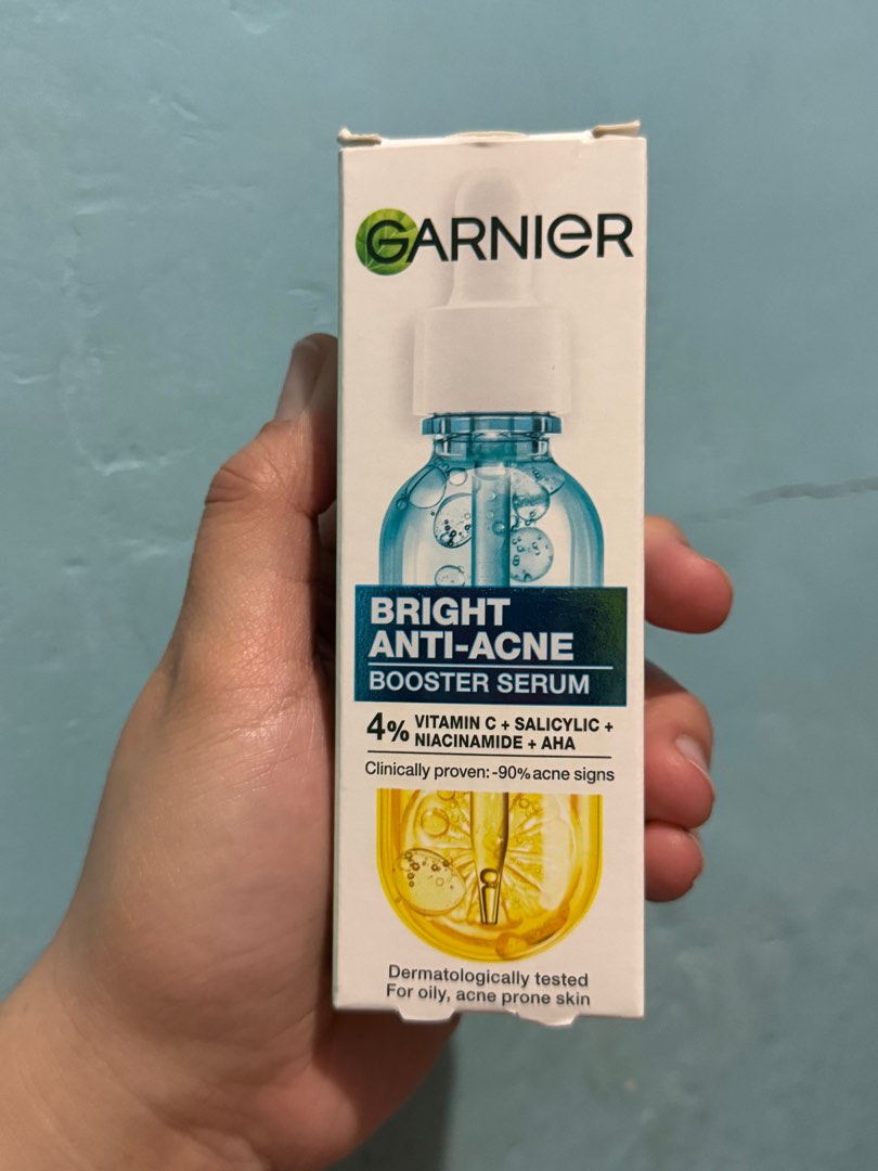 Garnier 4% Salicylic Acid Anti Acne Serum w/ Vitamin C, Niacinamide ...