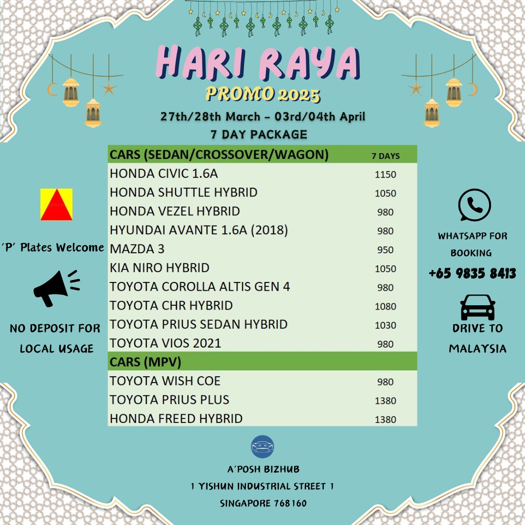 HARI RAYA PROMO 2025, Cars, Car Rental on Carousell