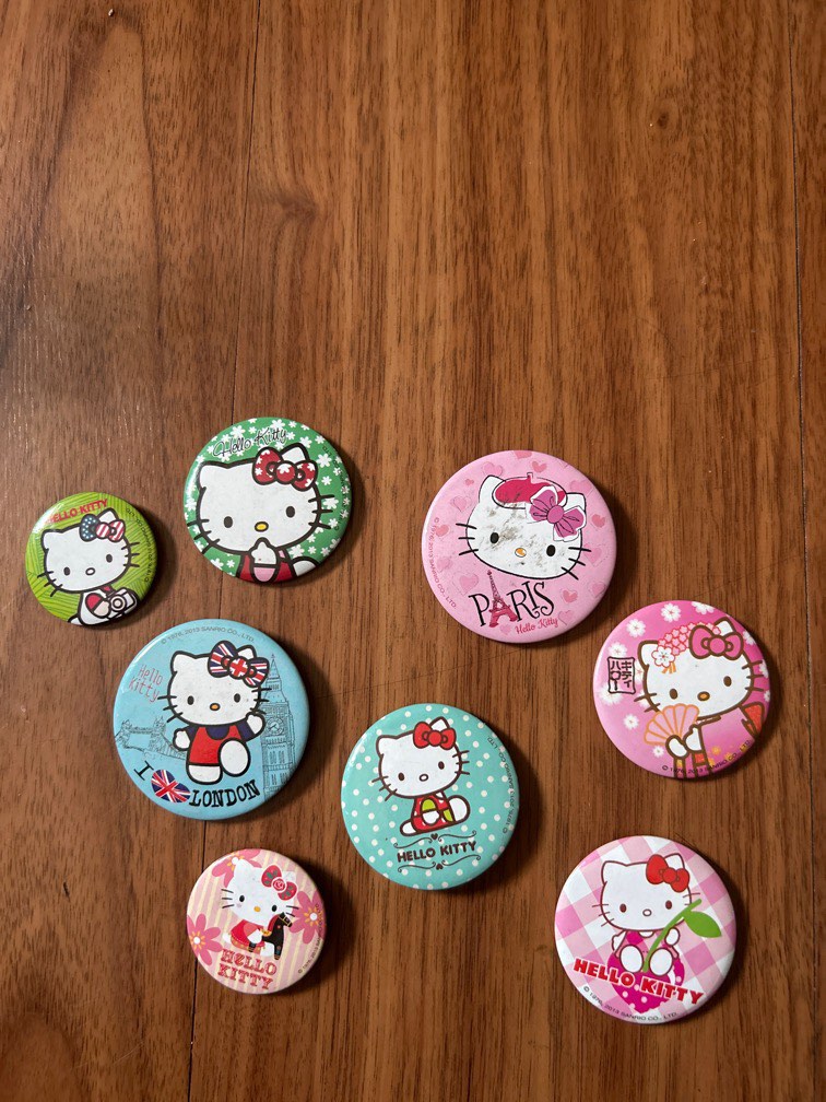 Hello Kitty Button Pins, Hobbies & Toys, Memorabilia & Collectibles ...