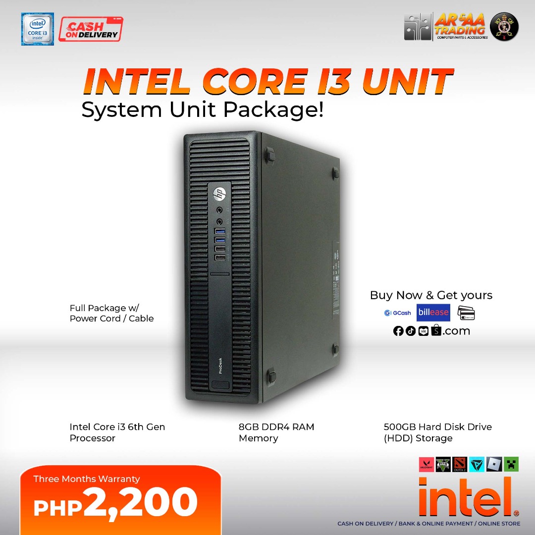 IDENTICAL HP INTEL CORE i3-6TH GEN 8GB RAM 500GB HDD, Computers & Tech ...