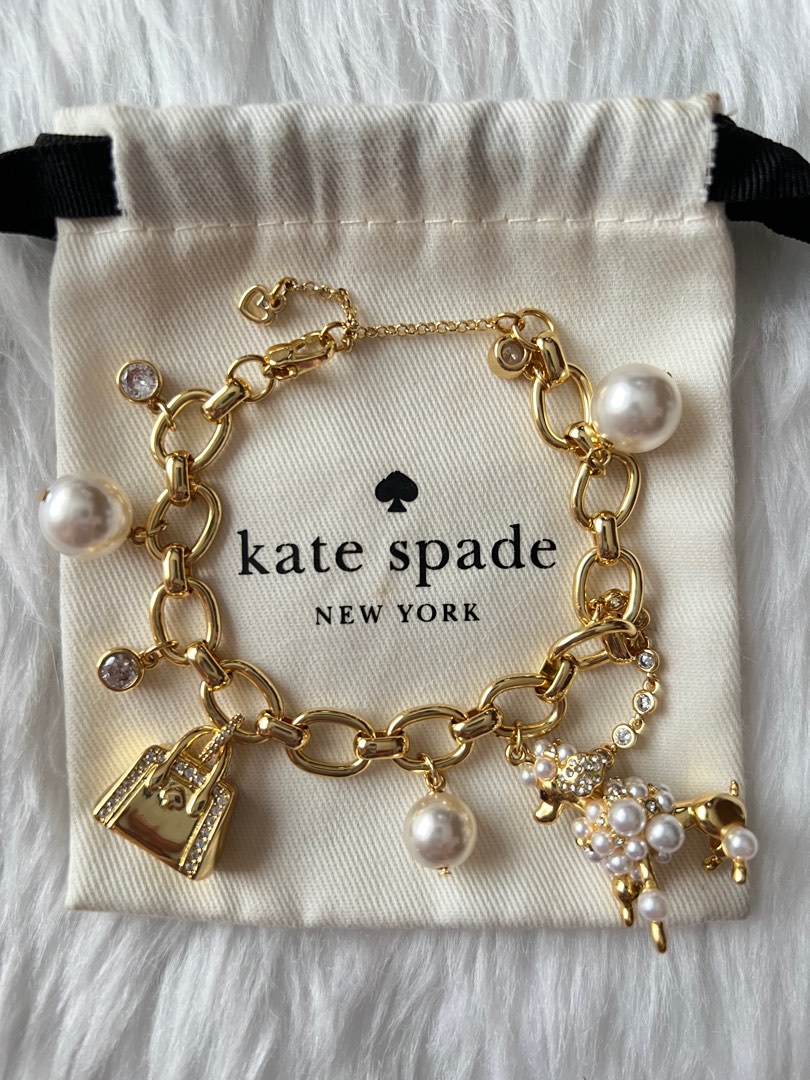 Kate Spade Poodles and Poms Charm Bracelet, Women's Fashion, Jewelry ...