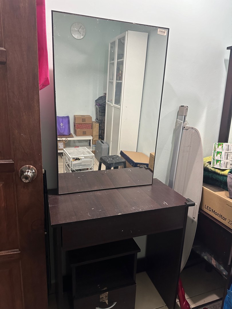 Meja mekap with drawer, Furniture & Home Living, Furniture, Tables ...