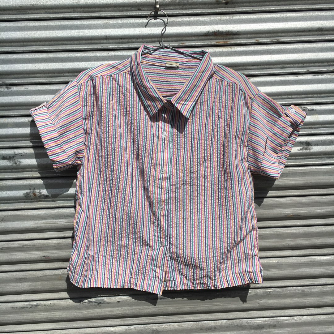 (mens small-med) retro boxy cropped polo, Women's Fashion, Tops, Shirts ...