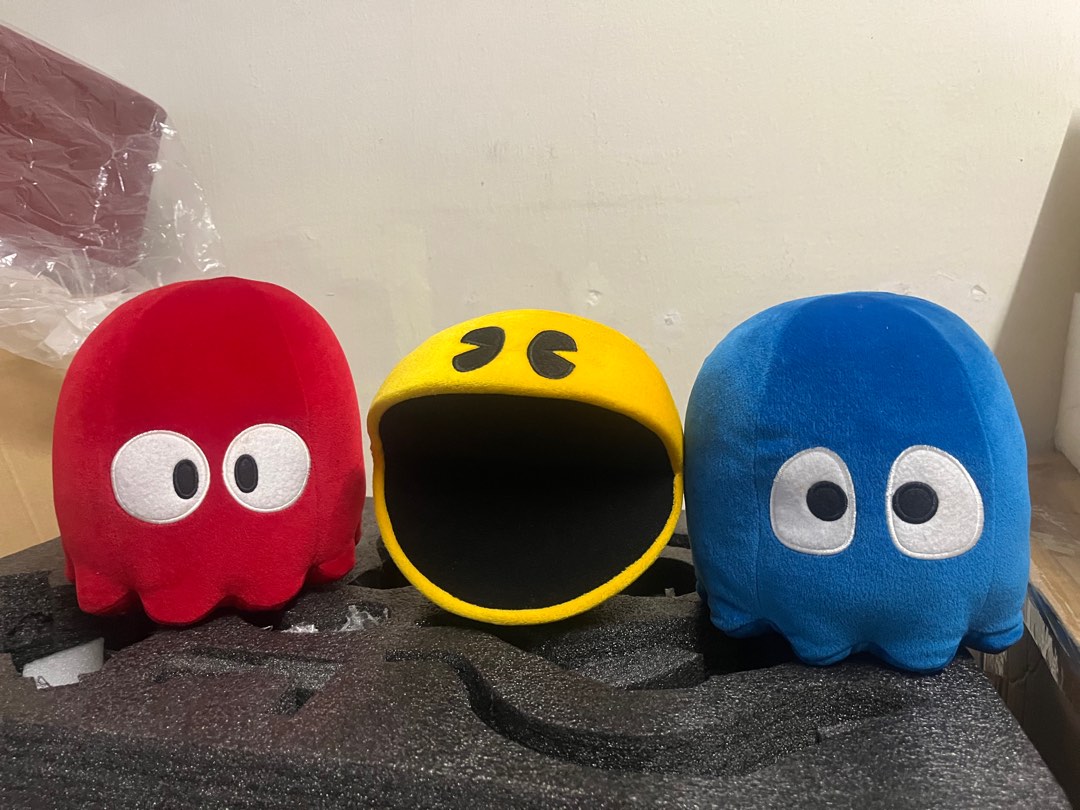 Namco Pac Man Plush Toy Set, Hobbies & Toys, Toys & Games on Carousell