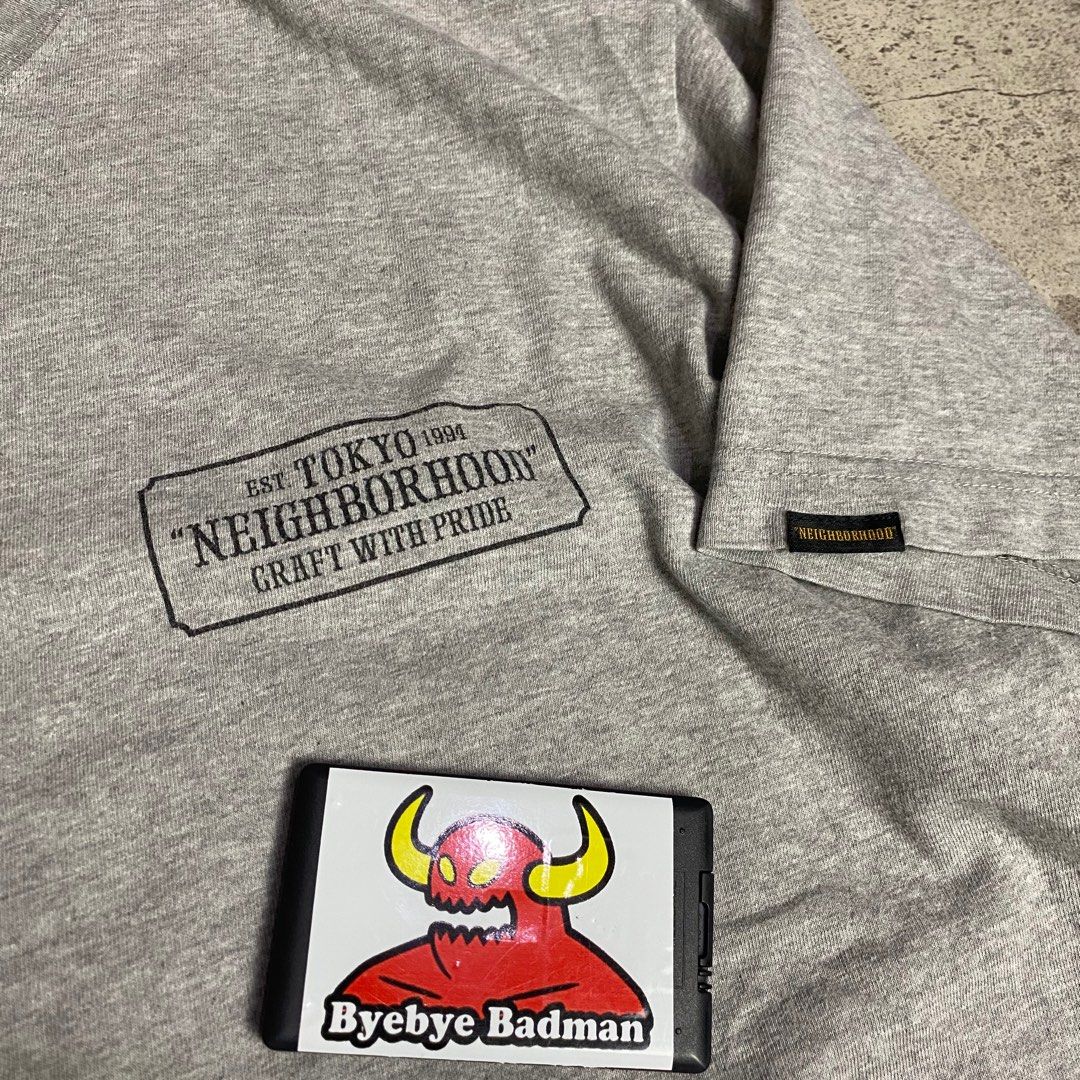 NEIGHBORHOOD box script logo japan made original tee kaos wtaps cav ...