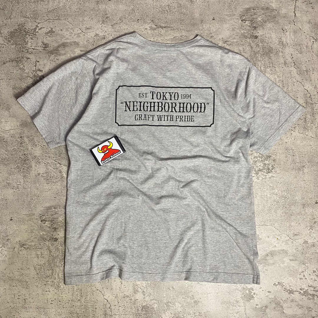 NEIGHBORHOOD box script logo japan made original tee kaos wtaps cav ...
