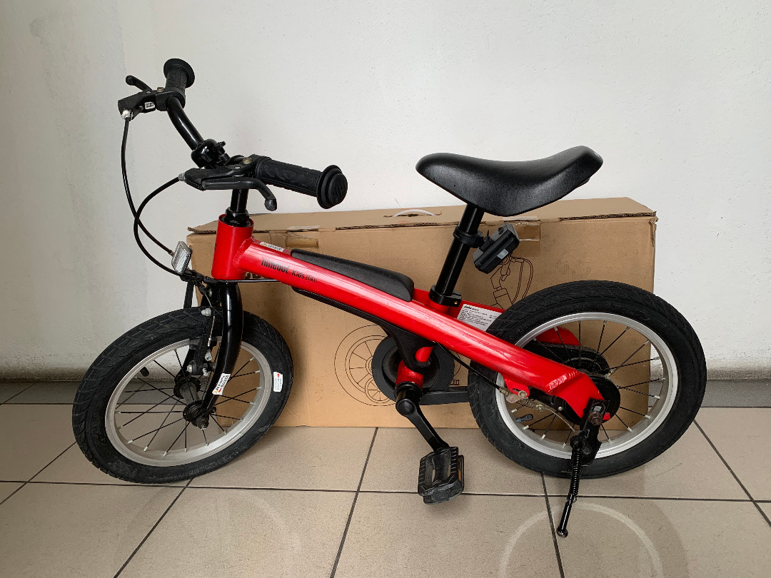 Ninebot Kids Bike 14" Shiny Red with Original Training Wheels ...