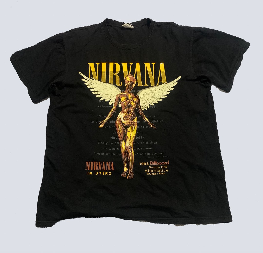 NIRVANA 1993 Billboard number 1, Men's Fashion, Tops & Sets, Tshirts ...