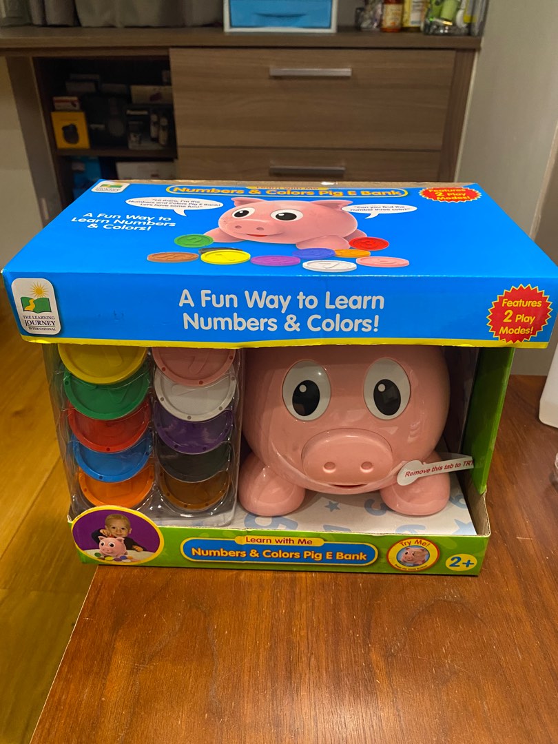 Numbers & Colors Pig E Bank, Babies & Kids, Infant Playtime on Carousell