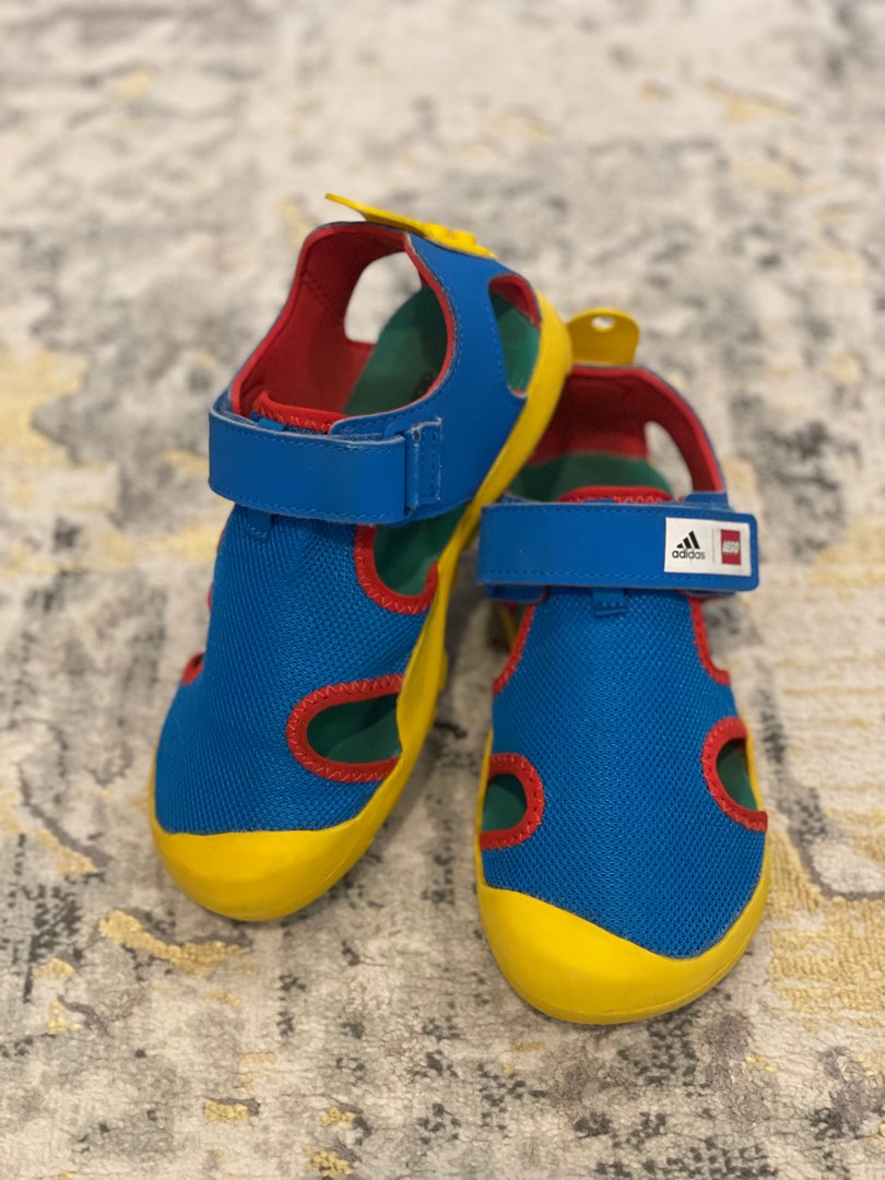Original Lego x adidas Captain Toey Sandals K Sandals BlueYellow ...