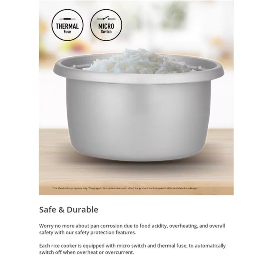 Panasonic Conventional Rice Cooker 1.8L SR-Y18G Silver, TV & Home ...