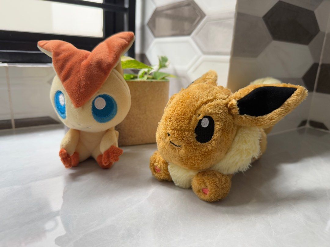 Pokemon Eevee Running & Victini Plush Toys, Hobbies & Toys, Toys ...