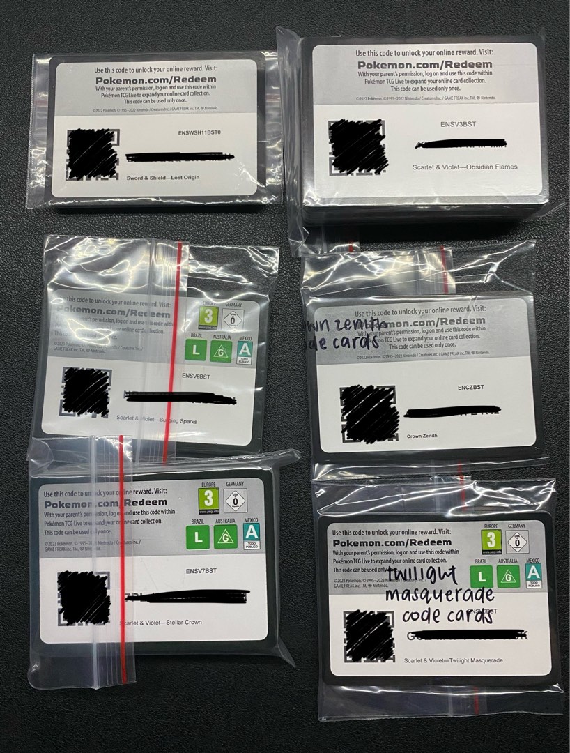 Pokemon TCG live code cards ($0.10/pc) - stellar crown, obsidian flame ...