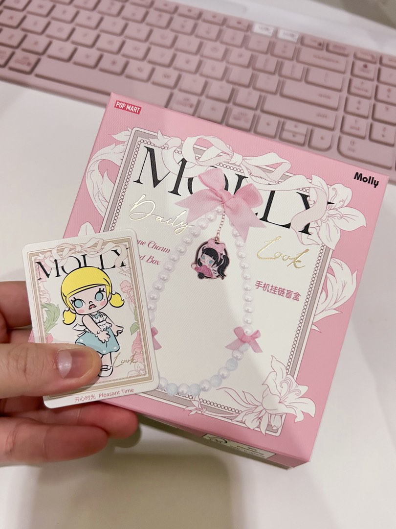 Popmart Molly Daily Look Pleasant Time Phone Charm, Hobbies & Toys, Toys & Games on Carousell