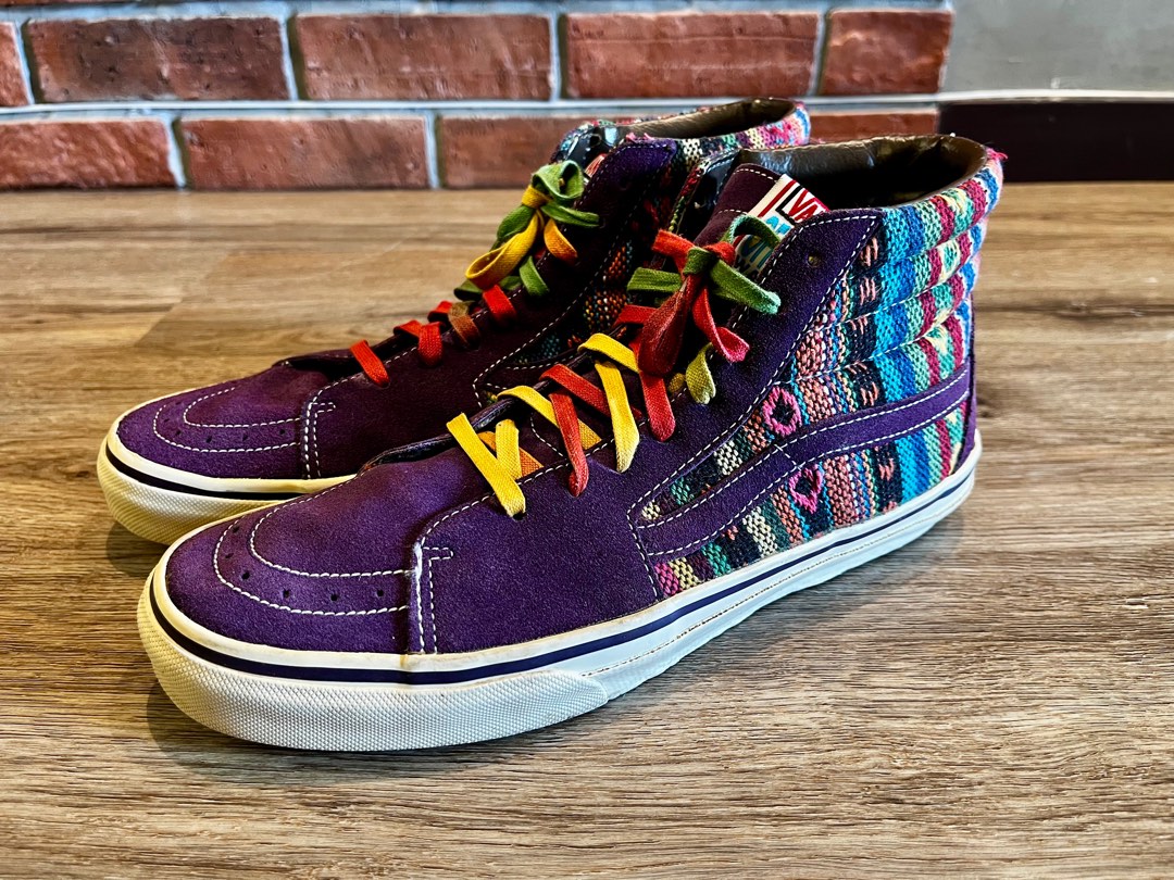 Rare Vans Sk8 Hi Navajo Mexican Blanket Tribe skate shoes, Men's ...