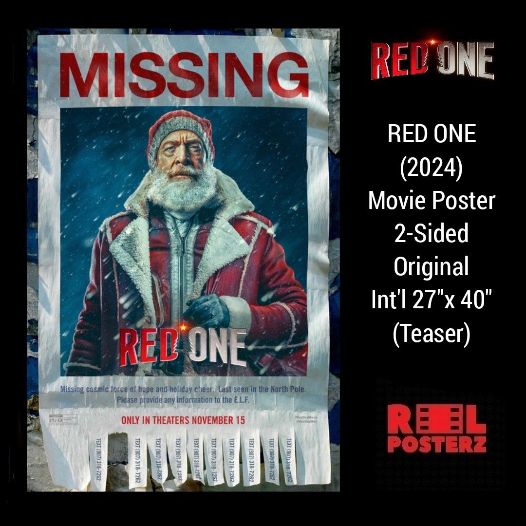 RED ONE (2024) Movie Poster 2-Sided Original International 27"x 40" (Teaser), Hobbies & Toys ...