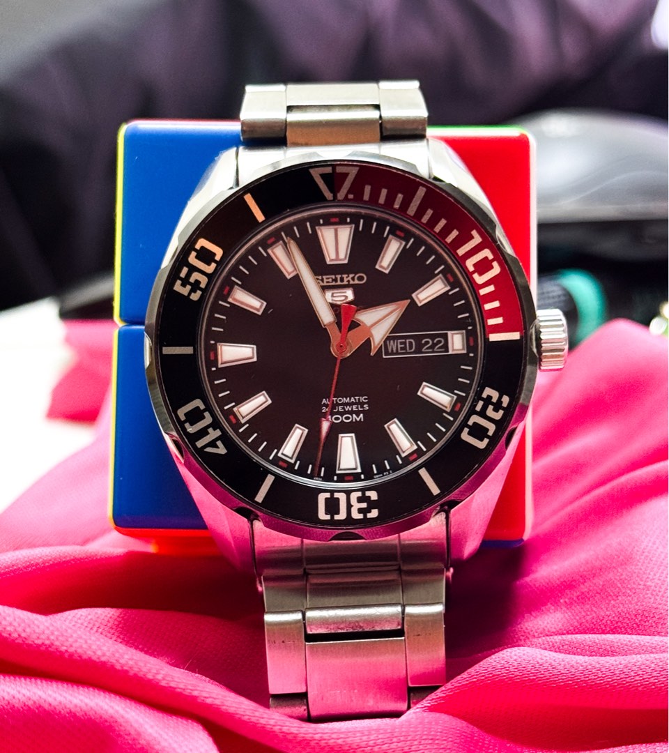 Seiko 5 Sports SRPC57K1 100m Automatic SRPC57 Black Dial, Luxury ...