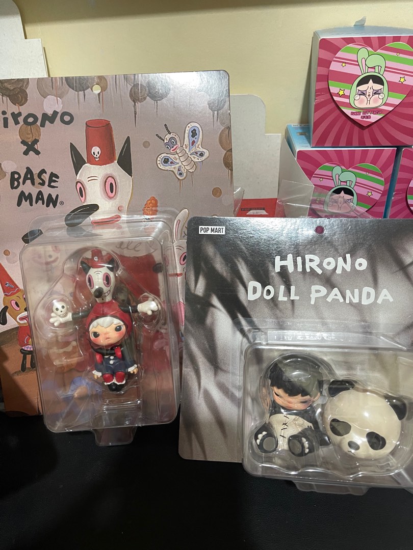 SOLD AS SET POP MART HIRONO DOLL PANDA & GARY BASEMAN, Hobbies & Toys ...