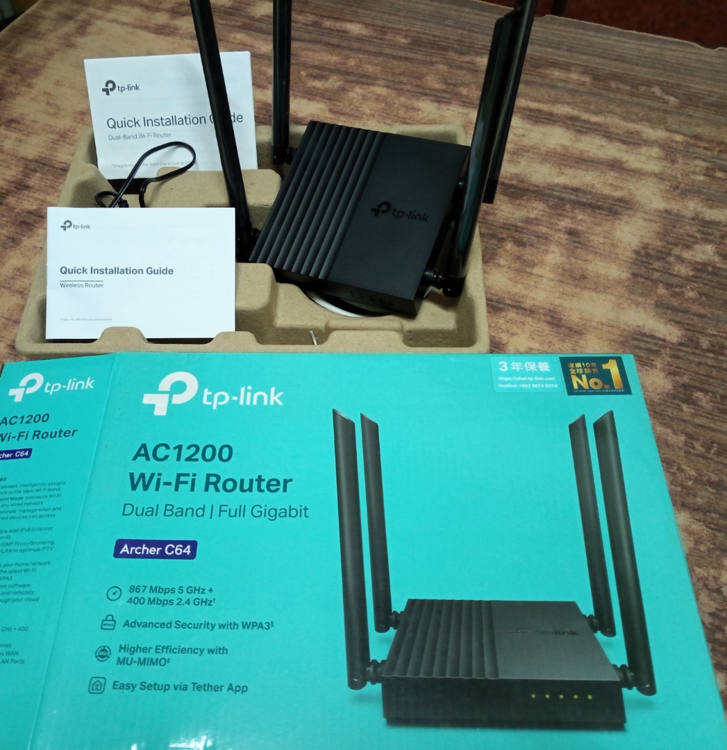 tp-link AC1200 Wi-Fi Router Archer C64, 電腦＆科技, 電腦周邊及配件, Wifi及上網相關產品 ...