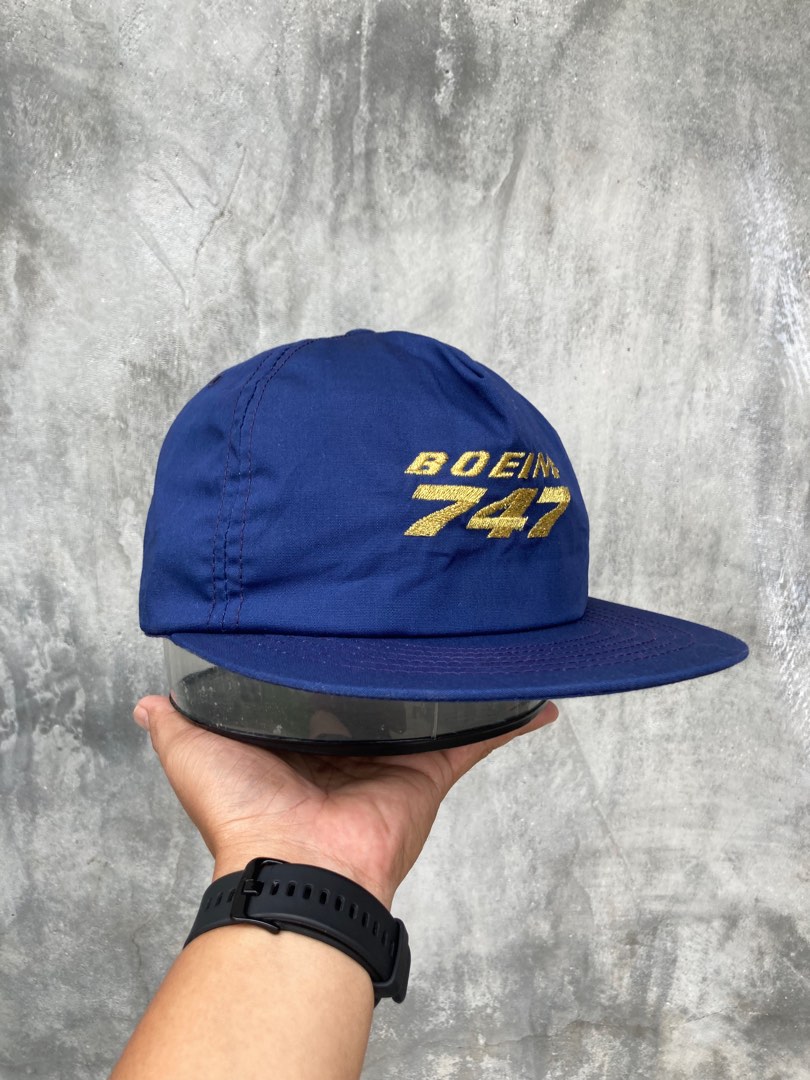 Vintage Boeing 747 Hat Unisex, Fesyen Pria, Aksesoris, Topi di Carousell