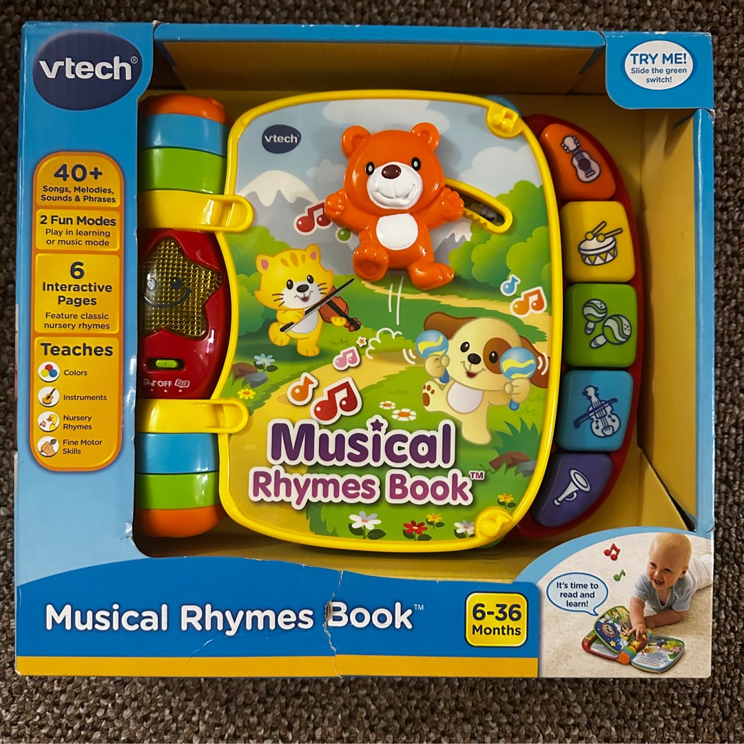 VTech Kids Musical Rhymes Book, Pink, Electronic Learning System ...