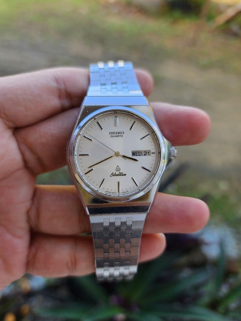Vtg Seiko Silver Wave 1980, Men's Fashion, Watches & Accessories ...
