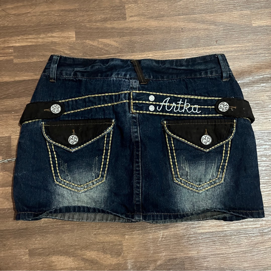 Y2K 2000s Artka Micro Mini Denim Skirt, Women's Fashion, Bottoms ...