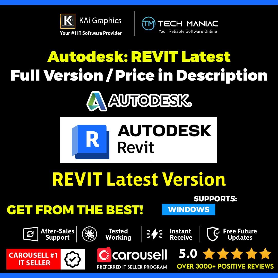 ⭐100% Authentic Autodesk REVIT Product License Subscription 2025/2024 ...