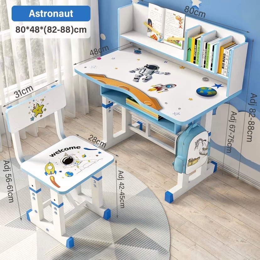 Adjustable Children Study Table | Ergonomic Study Desk With Chair ...