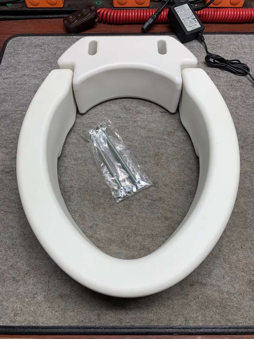 Carex Hinged Elevated Toilet Seat Riser Elongated 3.5" High, Furniture ...
