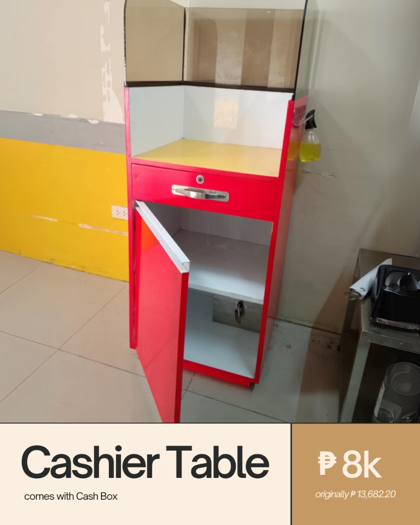 Cashier Table with Cash Box, Furniture & Home Living, Furniture, Tables ...