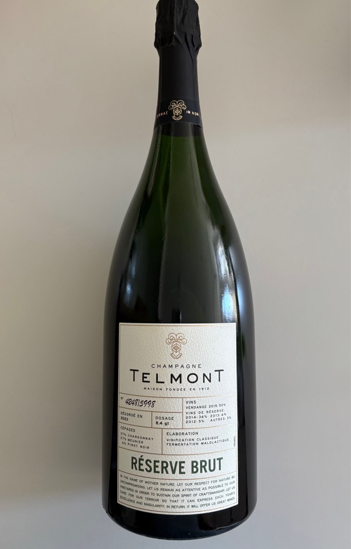 Champagne Telmont Reserve Brut 1.5 Litres, Food & Drinks, Beverages on ...