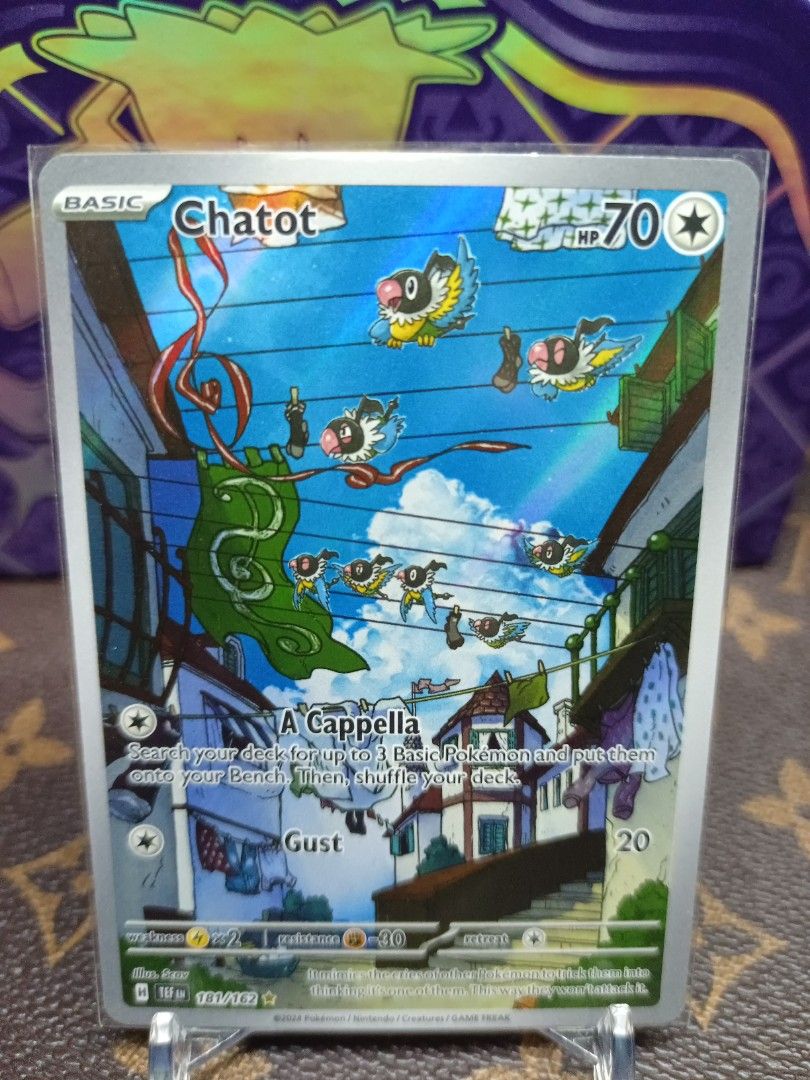 Chatot 181/162 IR Temporal Forces Pokemon TCG Card 2024, Hobbies & Toys, Toys & Games on Carousell