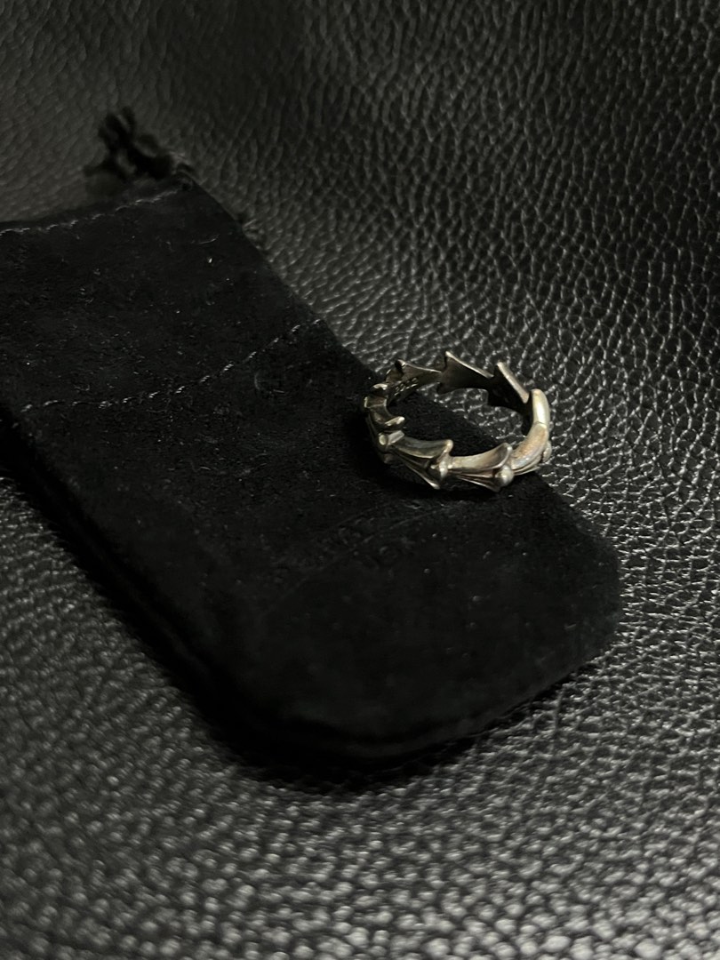 Chrome hearts cross tail ring US5, 名牌, 飾物及配件 - Carousell