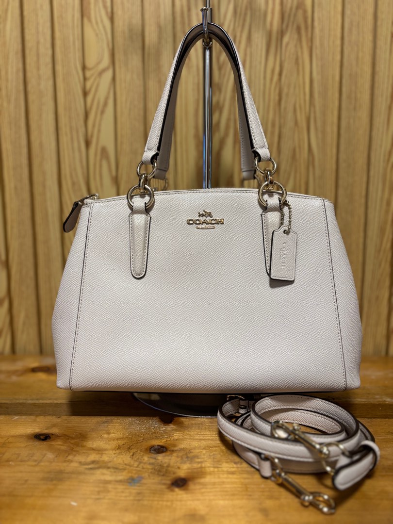 Coach Mini Christie Carryall, Chalk-white, Luxury, Bags & Wallets on Carousell