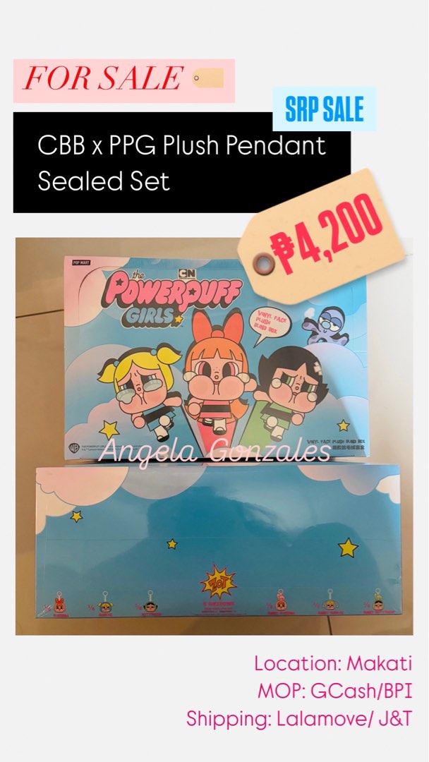 Cry Baby x Powerpuff Girls Plush Pendant (Sealed Set), Hobbies & Toys ...