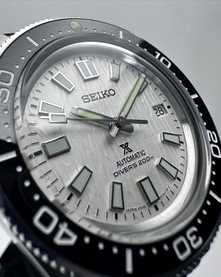 Custom Seiko Mod 40mm White Birch 62Mas v3 Automatic Watch, Men's ...