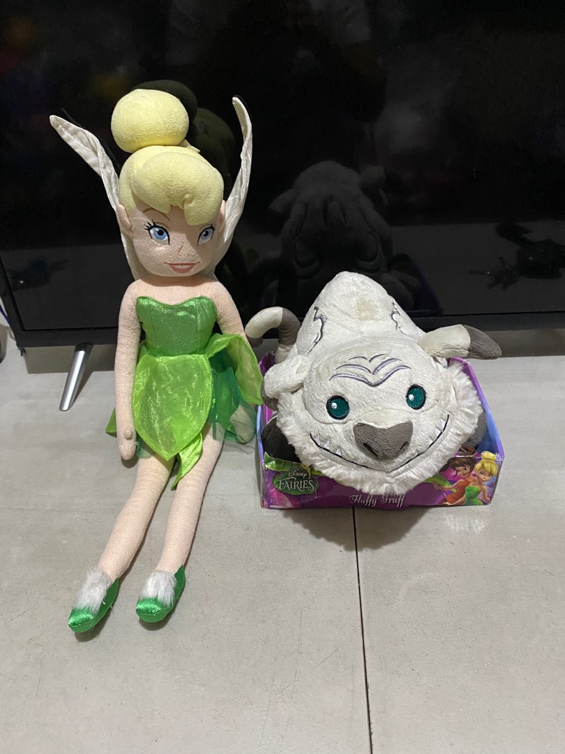 Disney 20” Tinkerbell with Disney Patch and 11” Gruff Neverbeast Plush ...