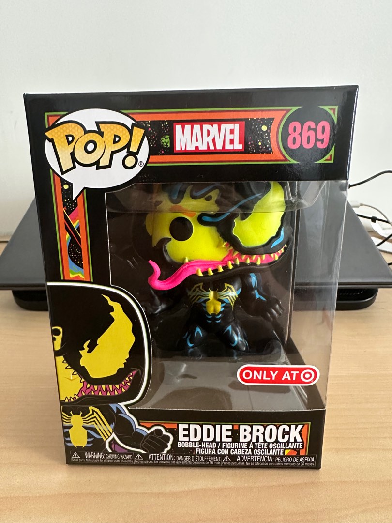Eddie Brock Venom Target Exclusive Blacklight Marvel Funko Pop, Hobbies ...